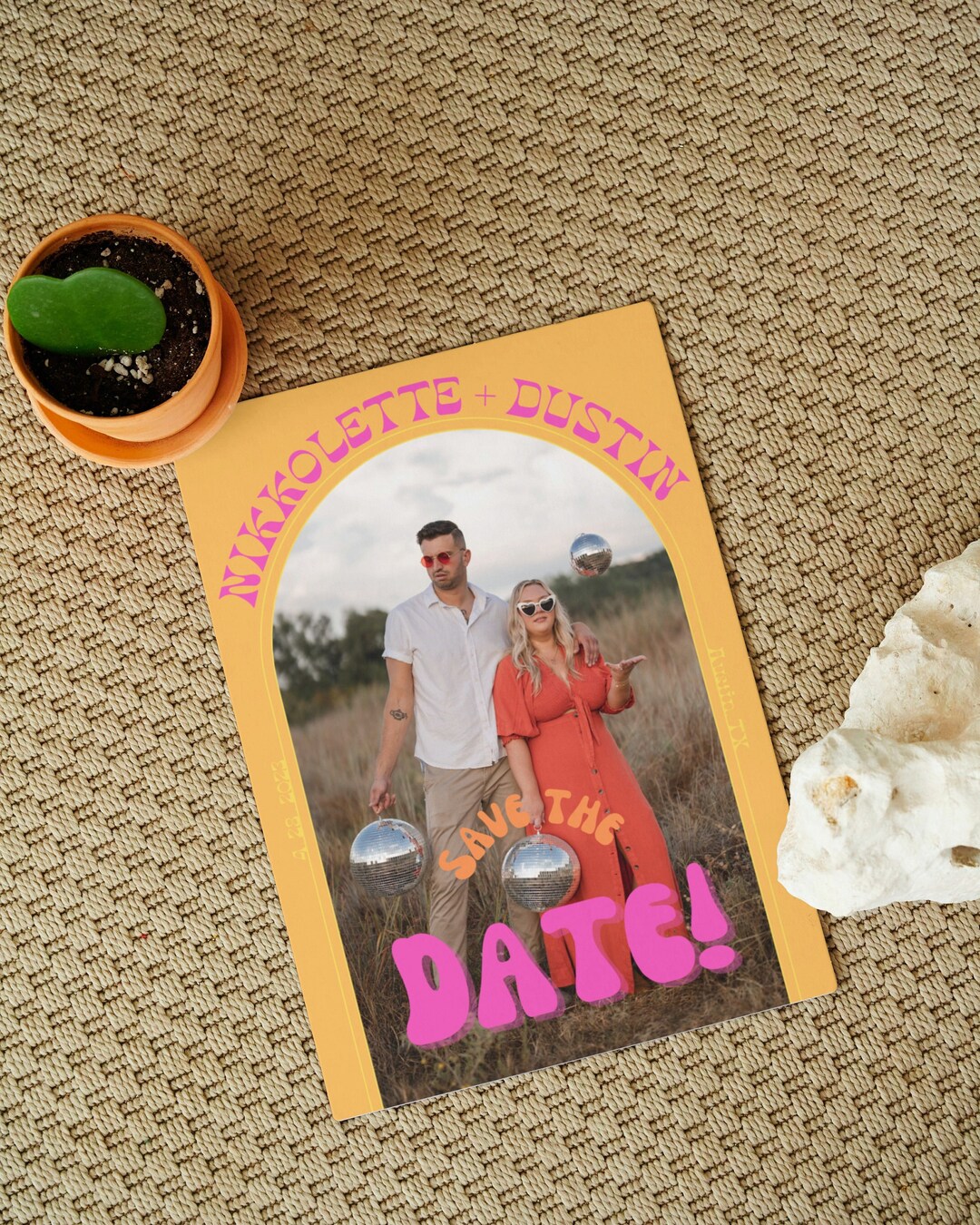 Retro Disco Save the Date Template - Etsy