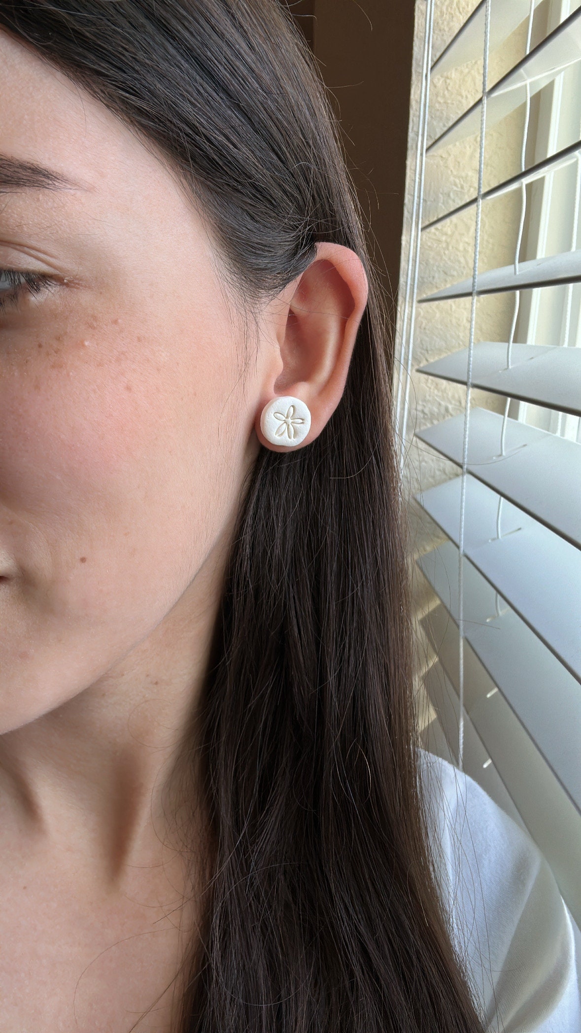 Beach Clay Earrings Beach Inspired Earrings Beach Studs Sand Dollar ...