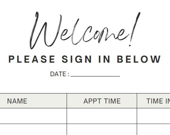 Printable Sign-in Sheet Digital Download Name/address - Etsy