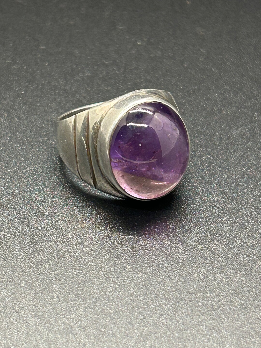 Vintage Tibetan Amethyst Ring: Handmade Sterling Silver Jewelry - Etsy