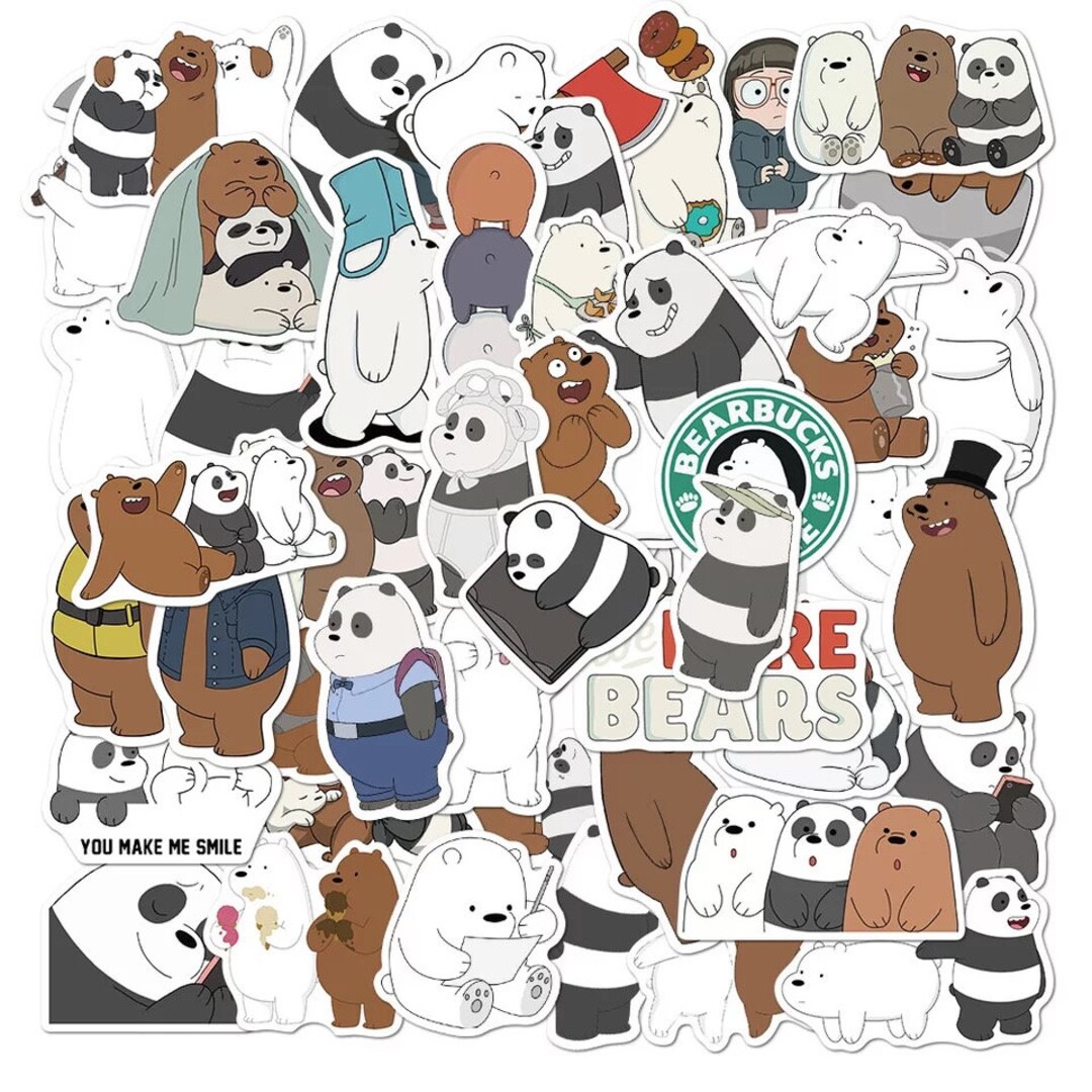 We Bare Bear Sticker Pack - Etsy