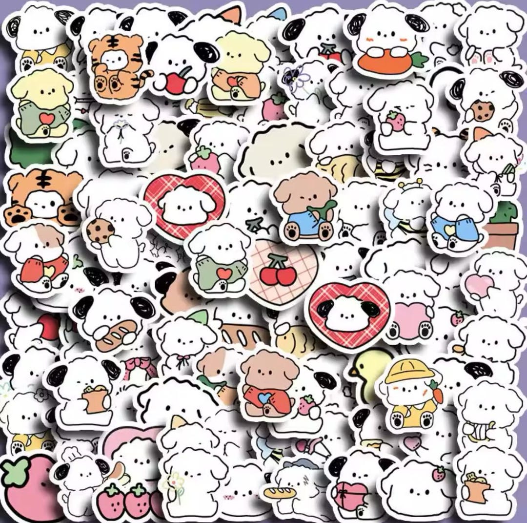 Cute Dog Animal Sticker Pack - Etsy