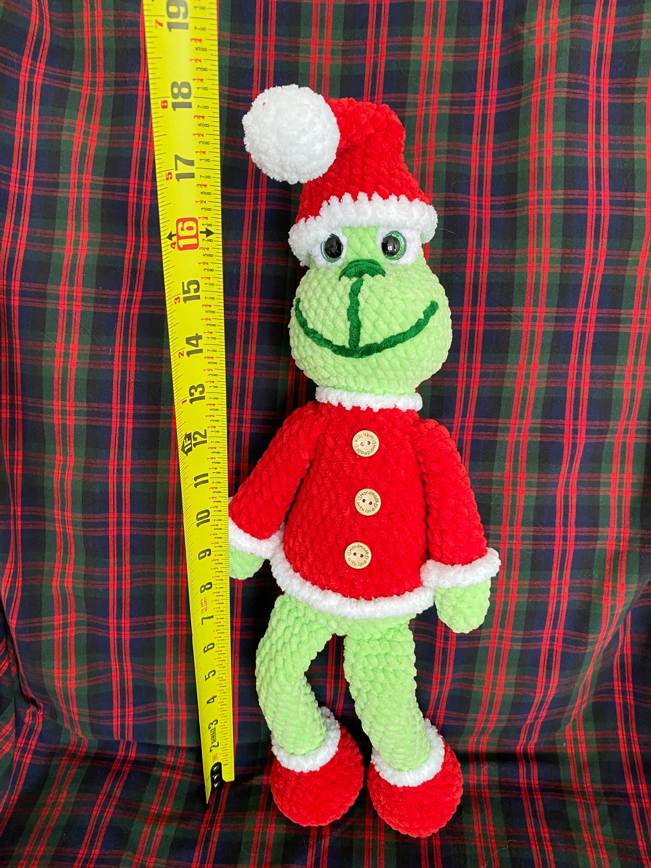 The Grinch Doll Grinch Plush Doll Handmade Crochet Amigurumi Plush Toy ...