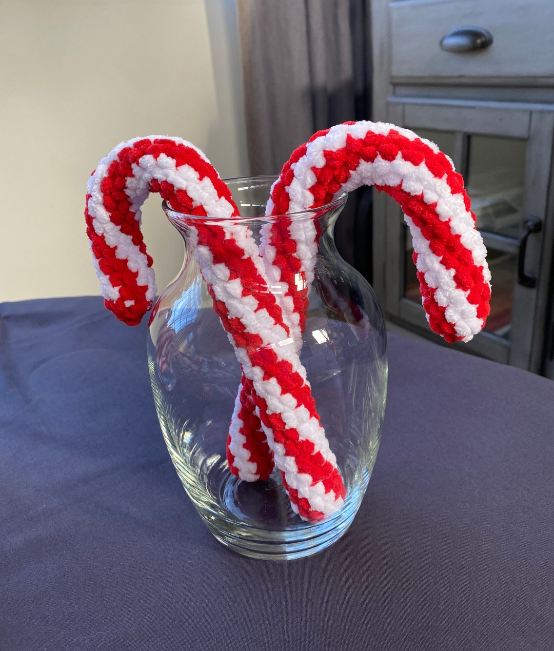 Candy Canes Crochet Christmas Decor Handmade Decor Candy Canes Plush ...
