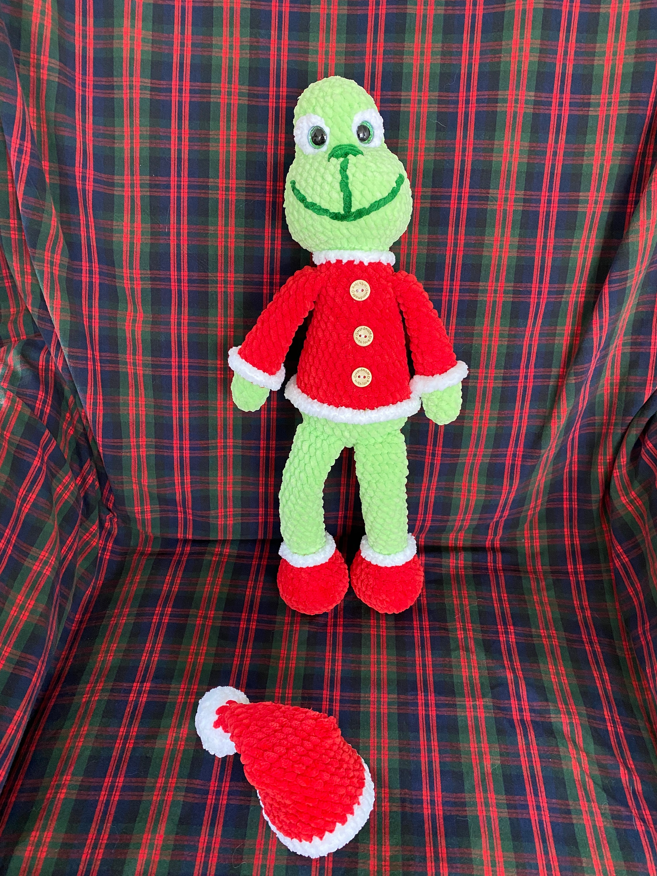 The Grinch Doll Grinch Plush Doll Handmade Crochet Amigurumi Plush Toy ...