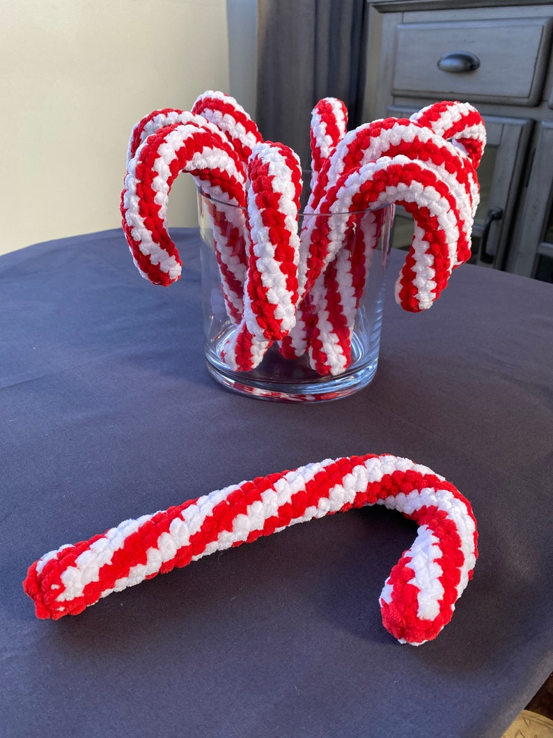 Candy Canes Crochet Christmas Decor Handmade Decor Candy Canes Plush ...