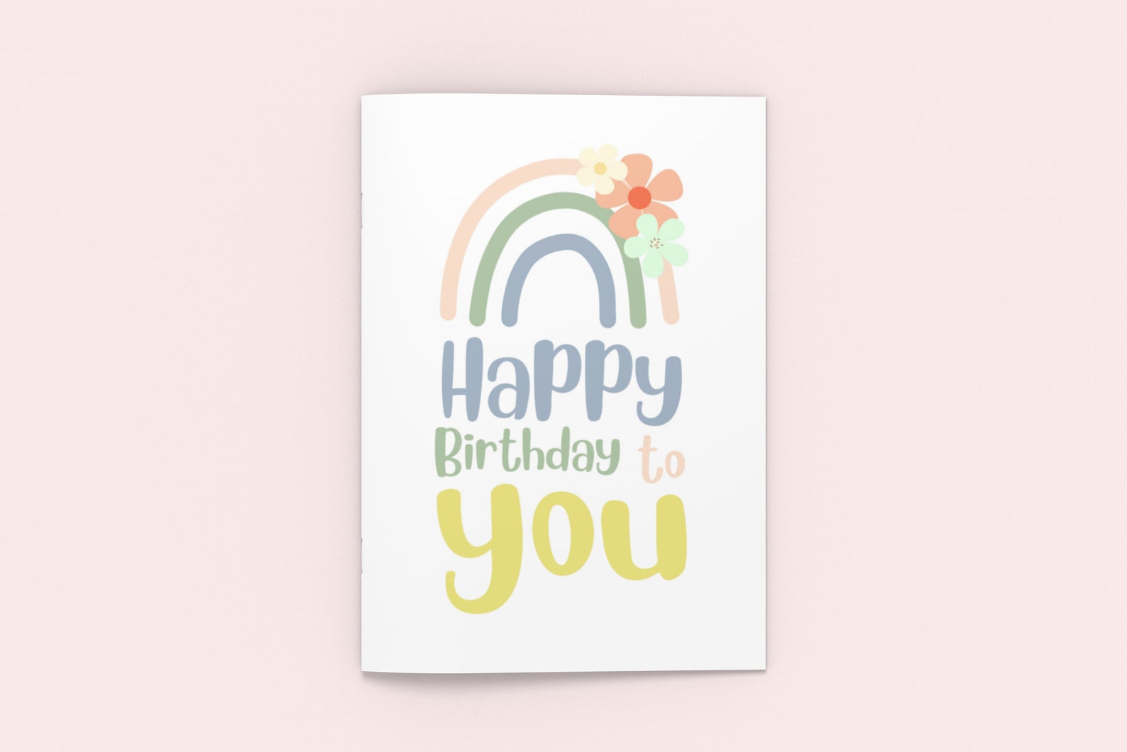 Boho Birthday Card, Boho Rainbow Card, Happy Birthday, Cricut, for Her ...