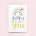 Boho Birthday Card, Boho Rainbow Card, Happy Birthday, Cricut, for Her ...