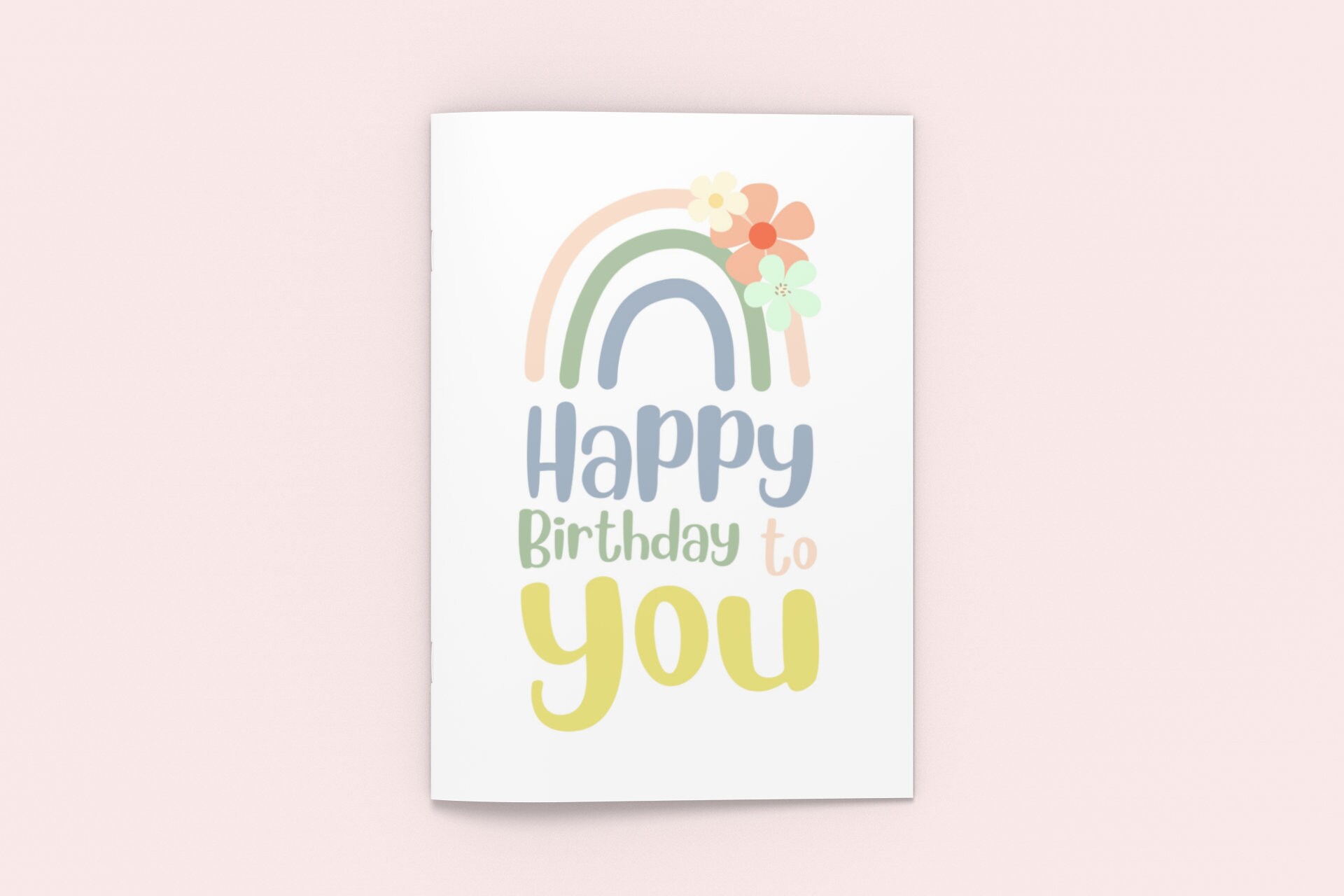 Boho Birthday Card, Boho Rainbow Card, Happy Birthday, Cricut, for Her ...