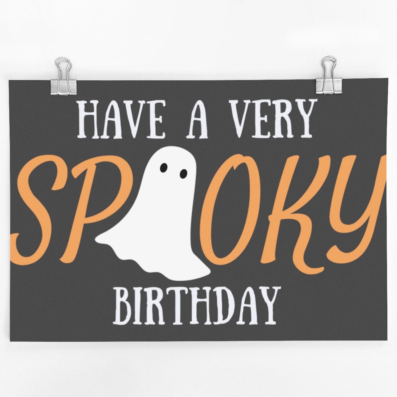 Spooky Birthday Card, Halloween Birthday Card, Printable Download ...
