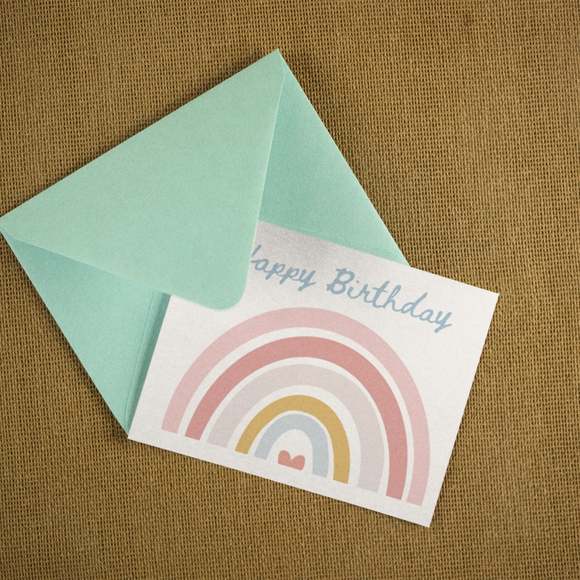 Boho Rainbow Birthday, Boho Birthday Card, Happy Birthday, Digital ...