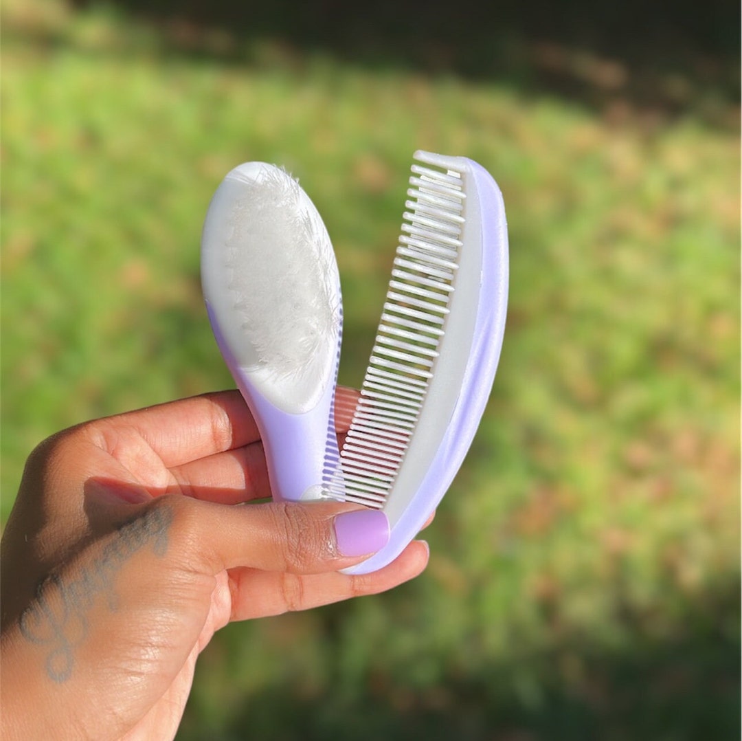 Infant Comb & Brush Hair Tools Soft Comb Brush Infant Hair Care Newborn ...
