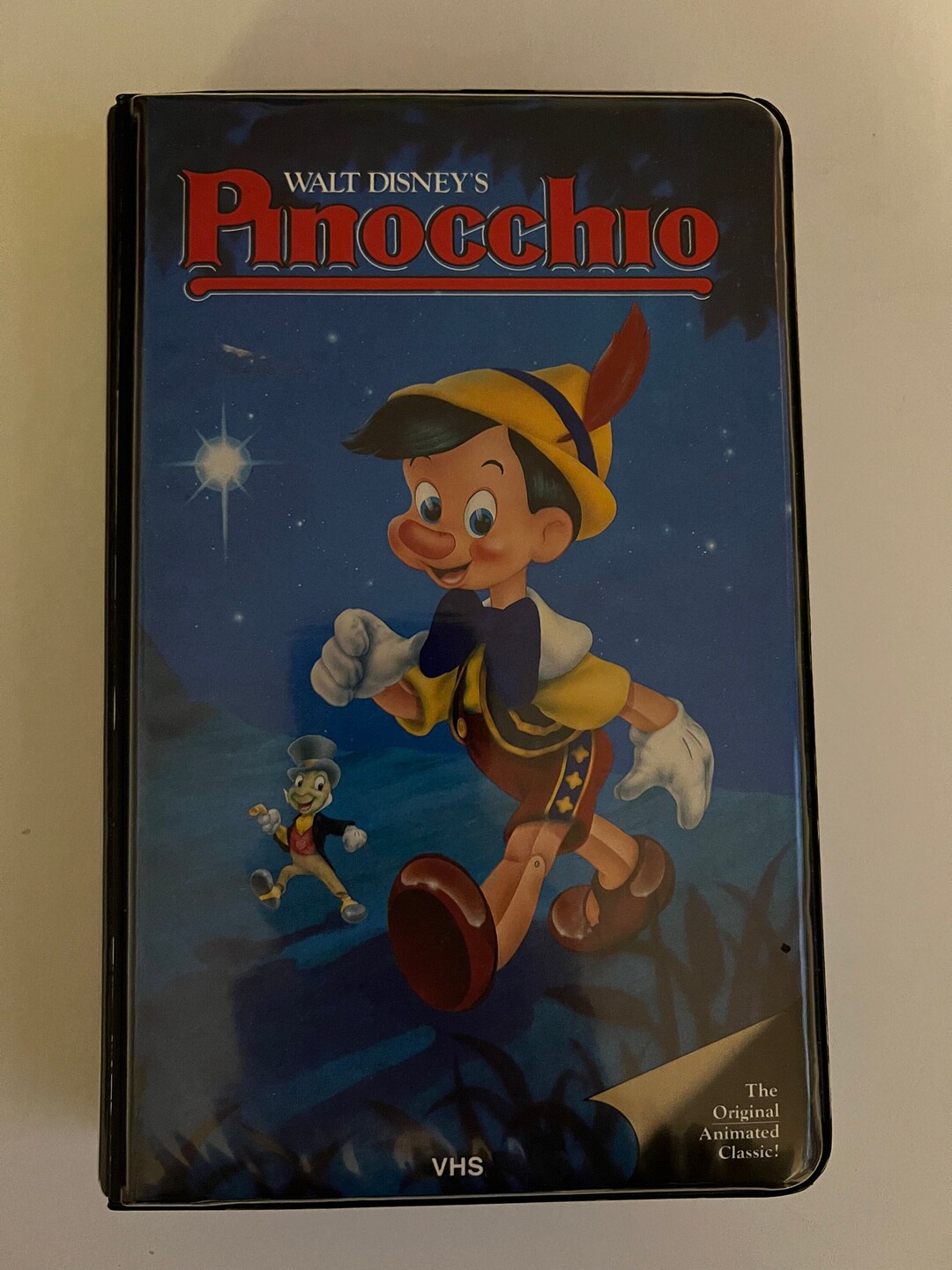 Pinocchio Walt Disney Black Diamond VHS 1985 Black Clamshell RARE - Etsy