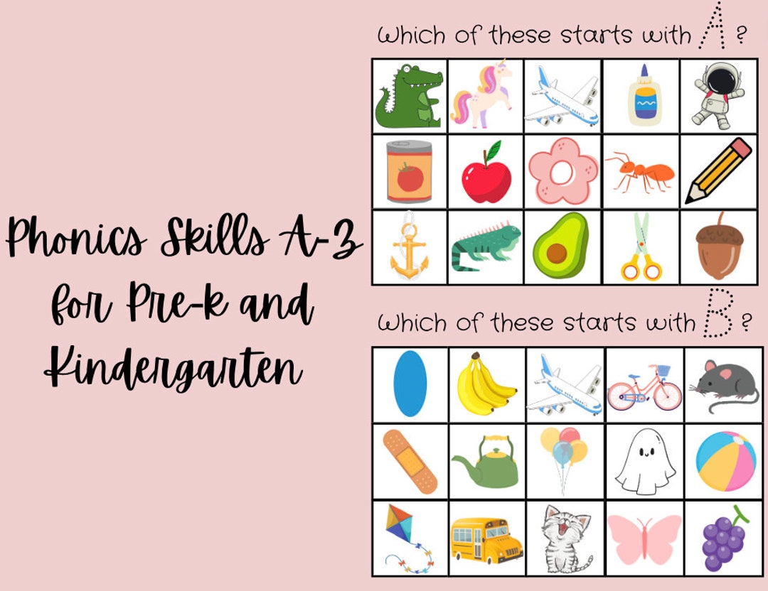 Phonics Picture Sound ID A to Z for Prek and Kindergarten - Etsy