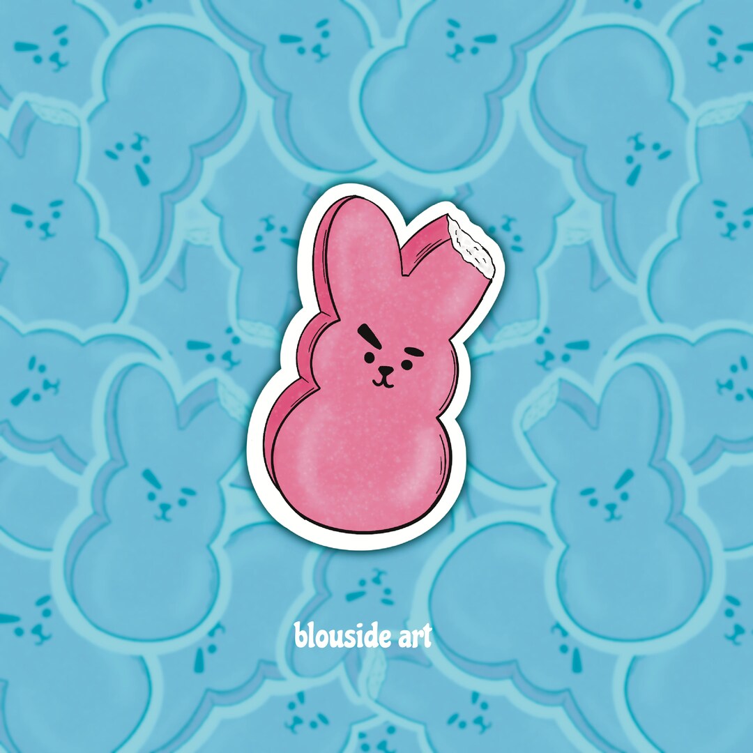 Bts Bt21 Jungkook Cooky Peep Vinyl Sticker - Etsy