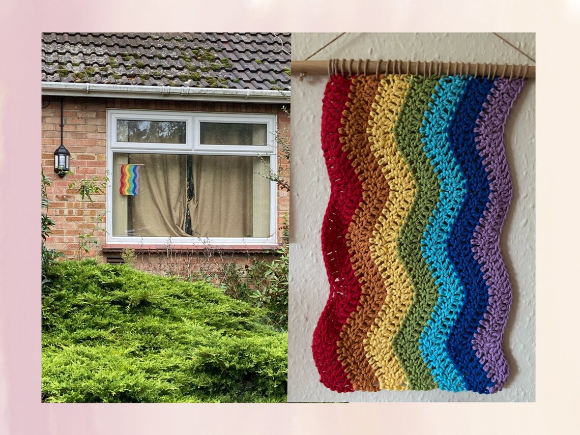 Crochet Pride Pattern Lgbtq Queer Lesbian Bisexual Flag Wall - Etsy