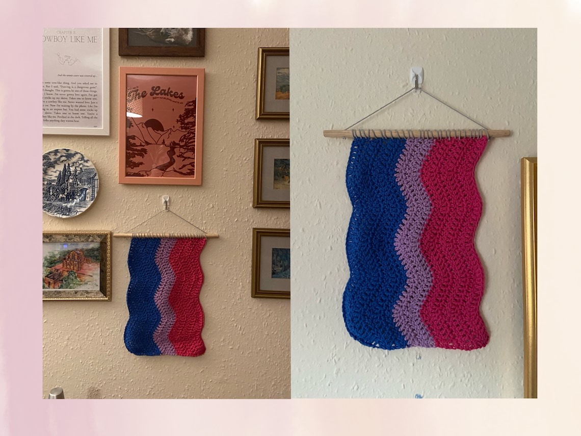 Crochet Pride Pattern Lgbtq Queer Lesbian Bisexual Flag Wall - Etsy
