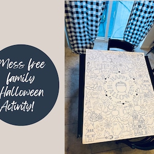 Giant Halloween Coloring Page Black and White Digital Download ...