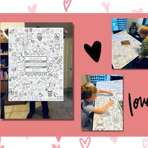 Giant Valentine’s Day Coloring Poster Activity and Decor /digital ...