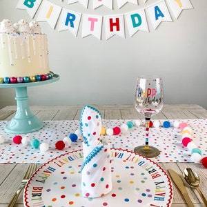 XL Happy Birthday Banner, Birthday Pennant, Birthday Garland, Multi ...