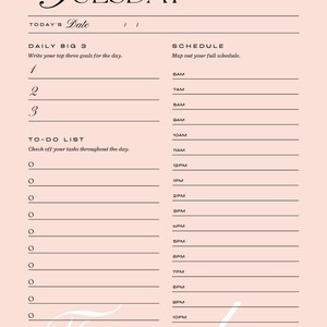 Weekly Printable Planner Individual Daily/ Weekly Planner - Etsy