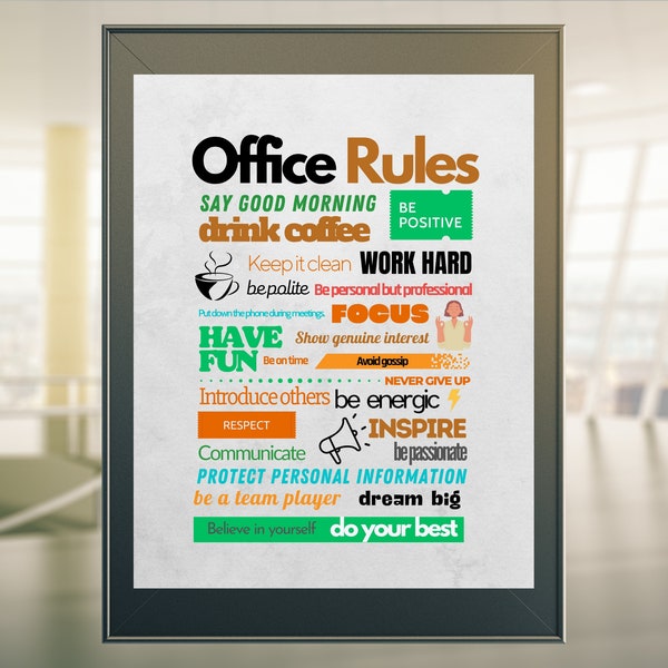 Rules for the Office - Etsy