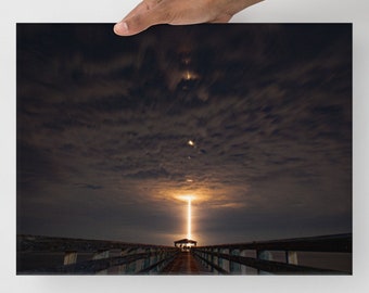Spacex Rocket Launch Print, Falcon 9 Merlin Engine, Falcon 9 Poster ...