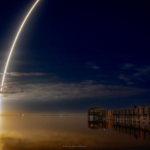 Spacex Falcon 9 Launch Poster Print, Starlink Group 5-3, Space Theme ...