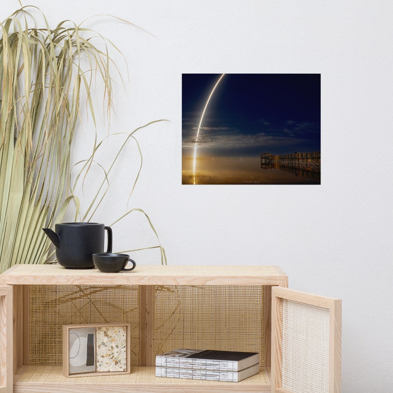 Spacex Falcon 9 Launch Poster Print, Starlink Group 5-3, Space Theme ...