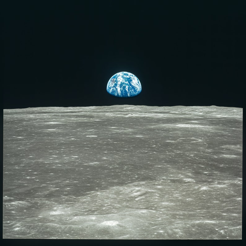 Earthrise Photo Remastered, 70 Megapixel Hi-res Photo - Etsy