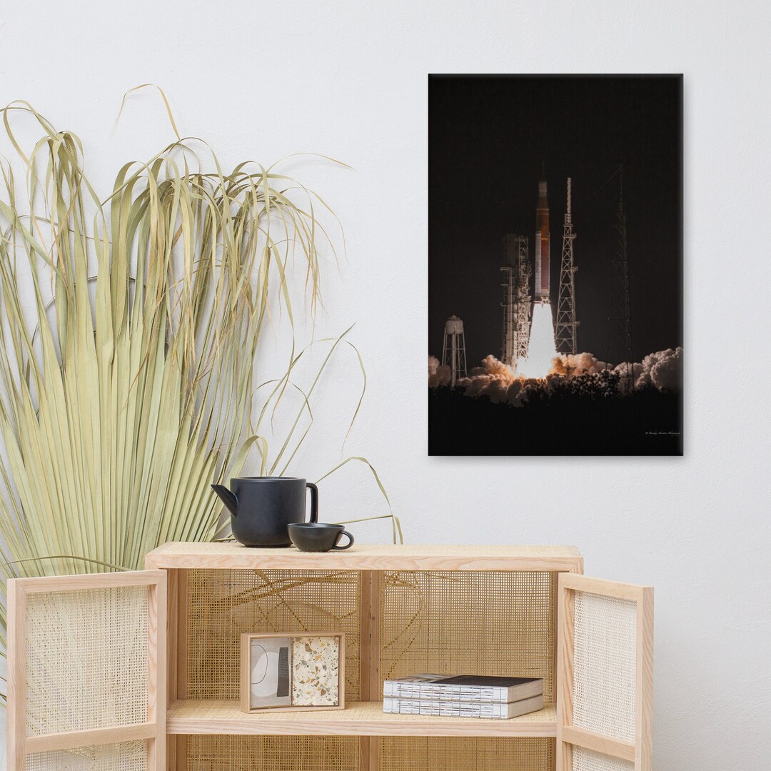 Liftoff #2 of NASA Artemis SLS Rocket Canvas Print - Etsy
