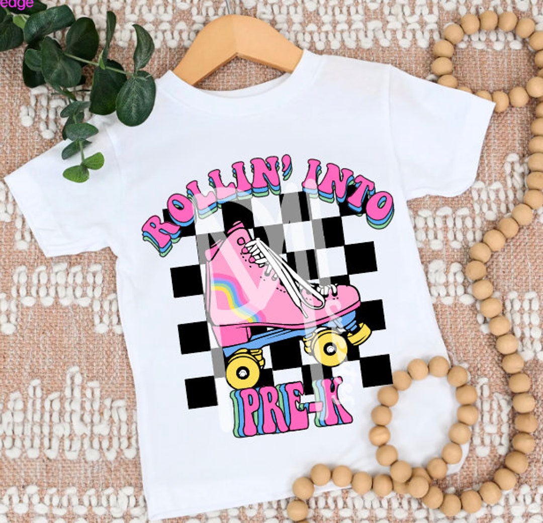 Rollin Into Prek SVG PNG, Back to School Shirt, Retro Roller Skate ...