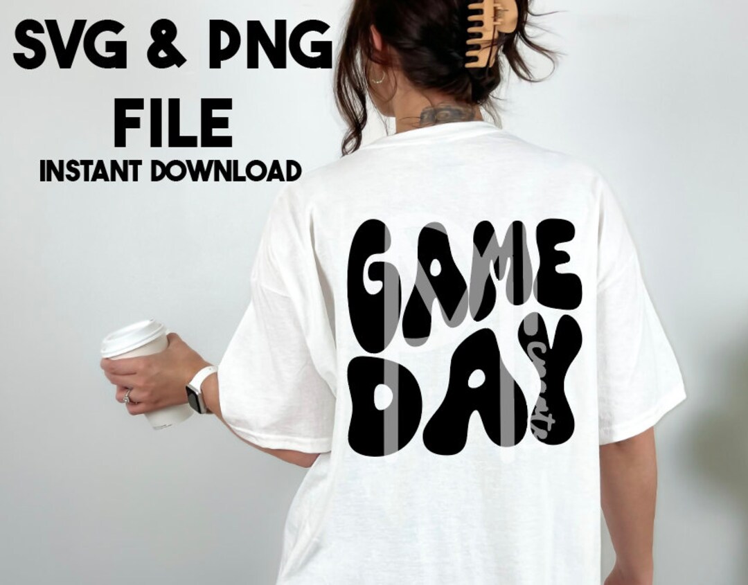 Game Day Retro Design, Game Day Trendy SVG, Game Day PNG, Trendy ...