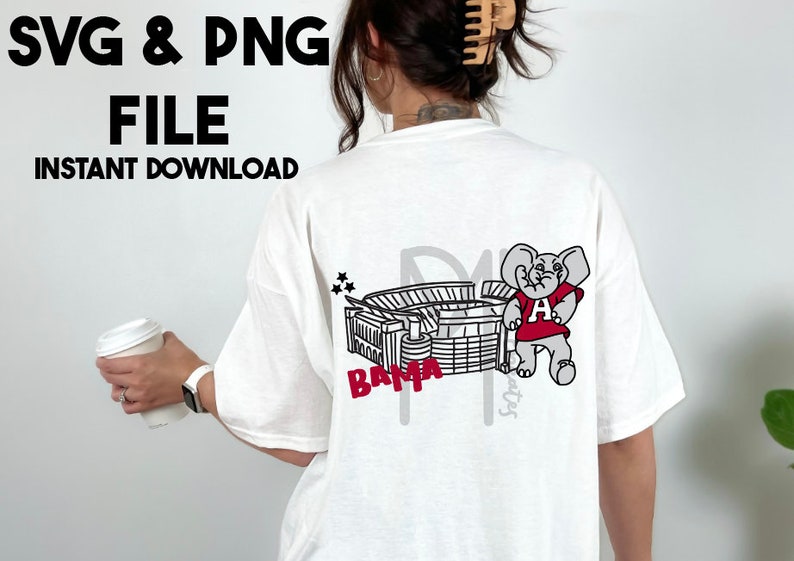 Alabama Football Collage With Stadium and Mascot Bama Football Roll ...