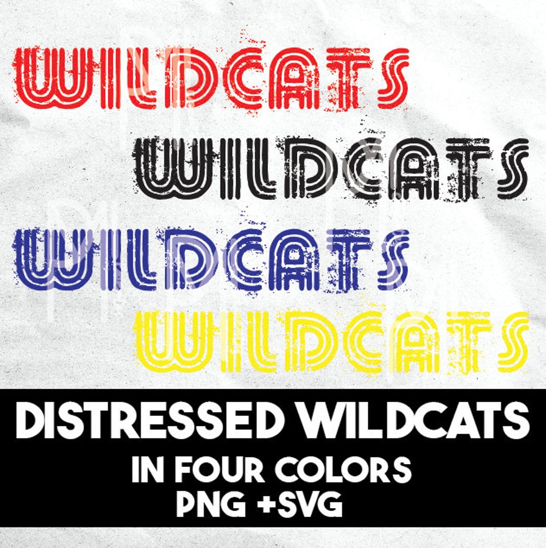 Wildcats Distressed Retro School Mascot, Go Wildcats, Wildcats Shirt ...