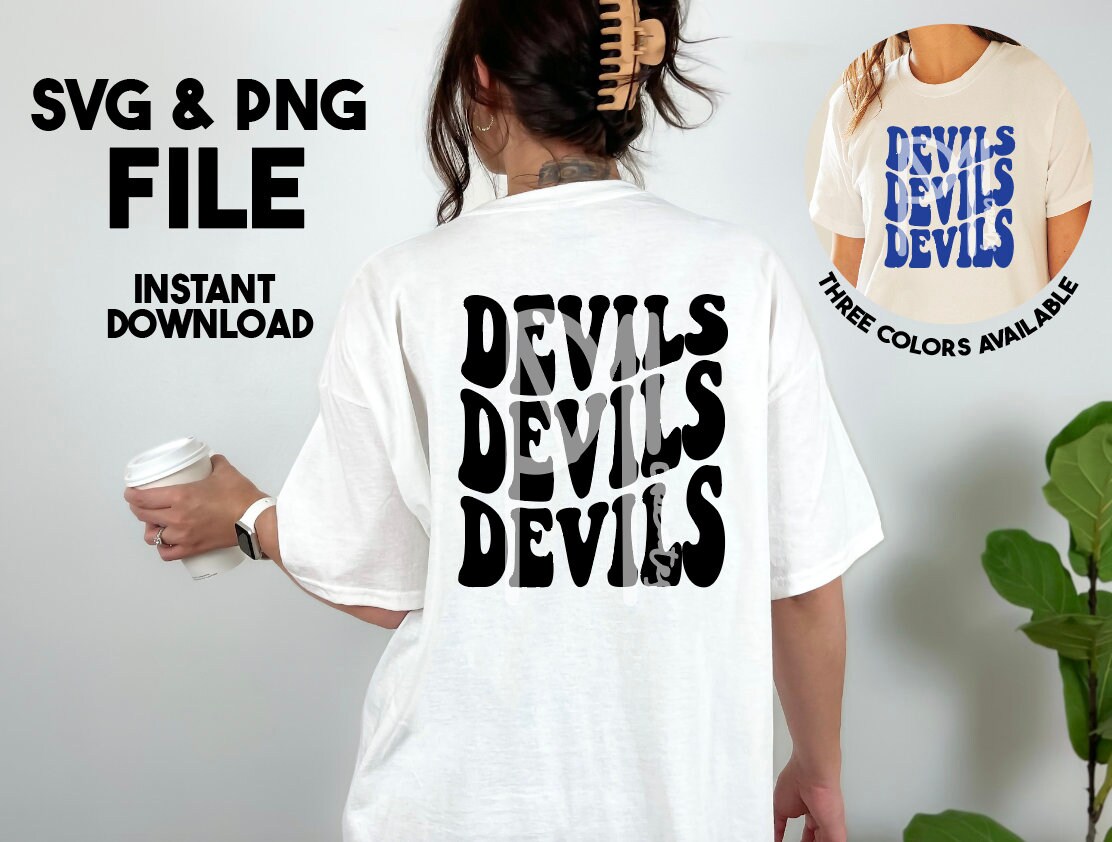 Devils SVG, Blue Devils SVG, Retro Devils SVG, Retro Svg, Devils ...