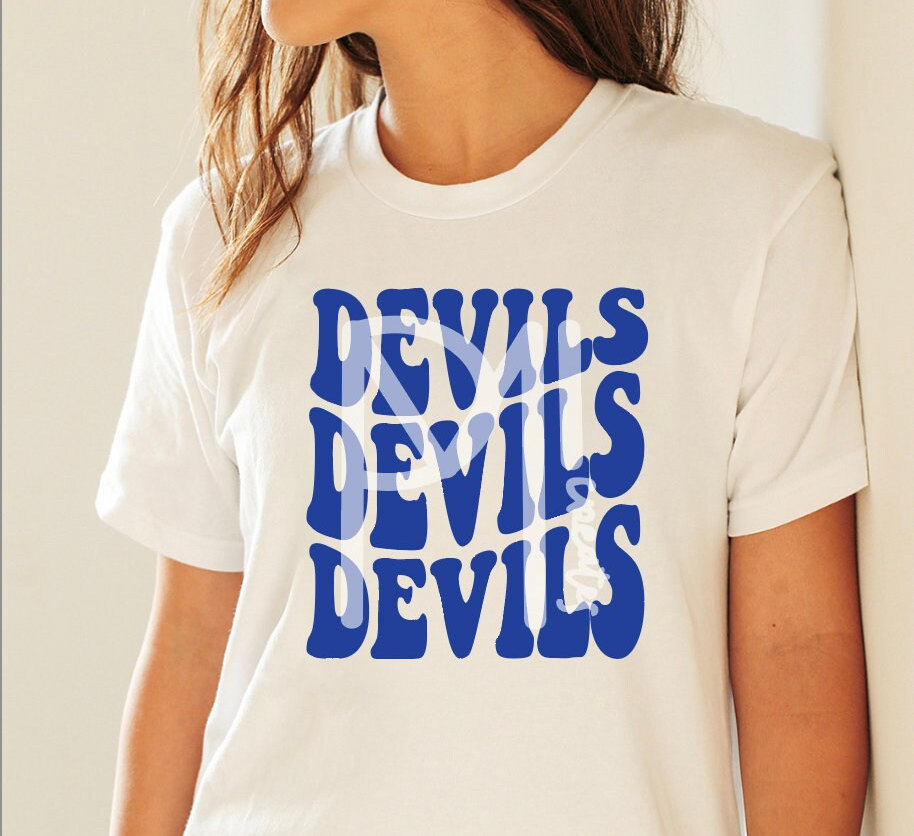 Devils SVG, Blue Devils SVG, Retro Devils SVG, Retro Svg, Devils ...