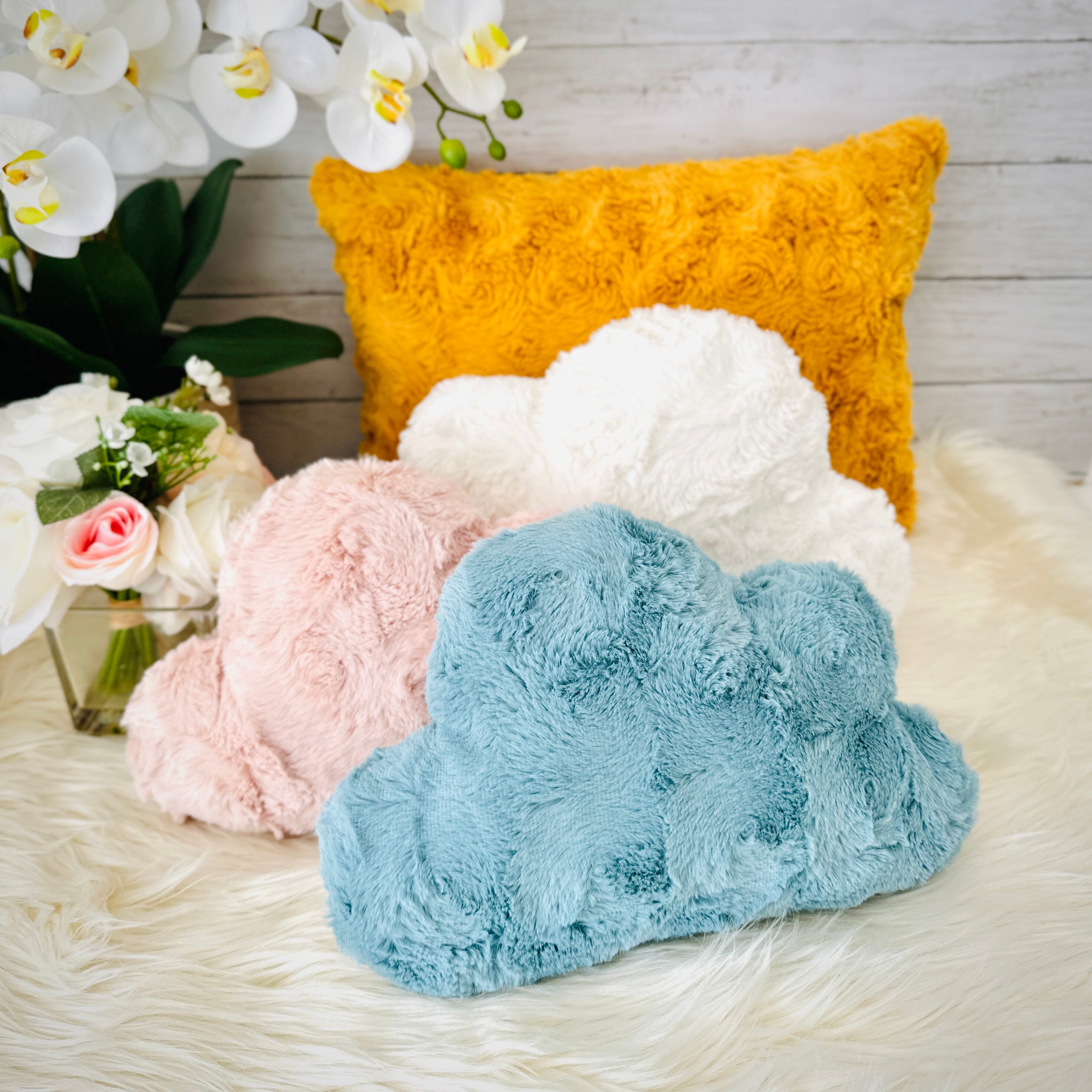 Cloud Pillow Faux Fur Cloud Pillow Cloud Shape Cloud Decor - Etsy
