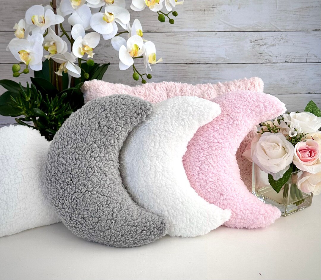 Moon Pillow, Stuffed Moon, Moon Cushion, Moon Shape, Moon Decor, Girls ...