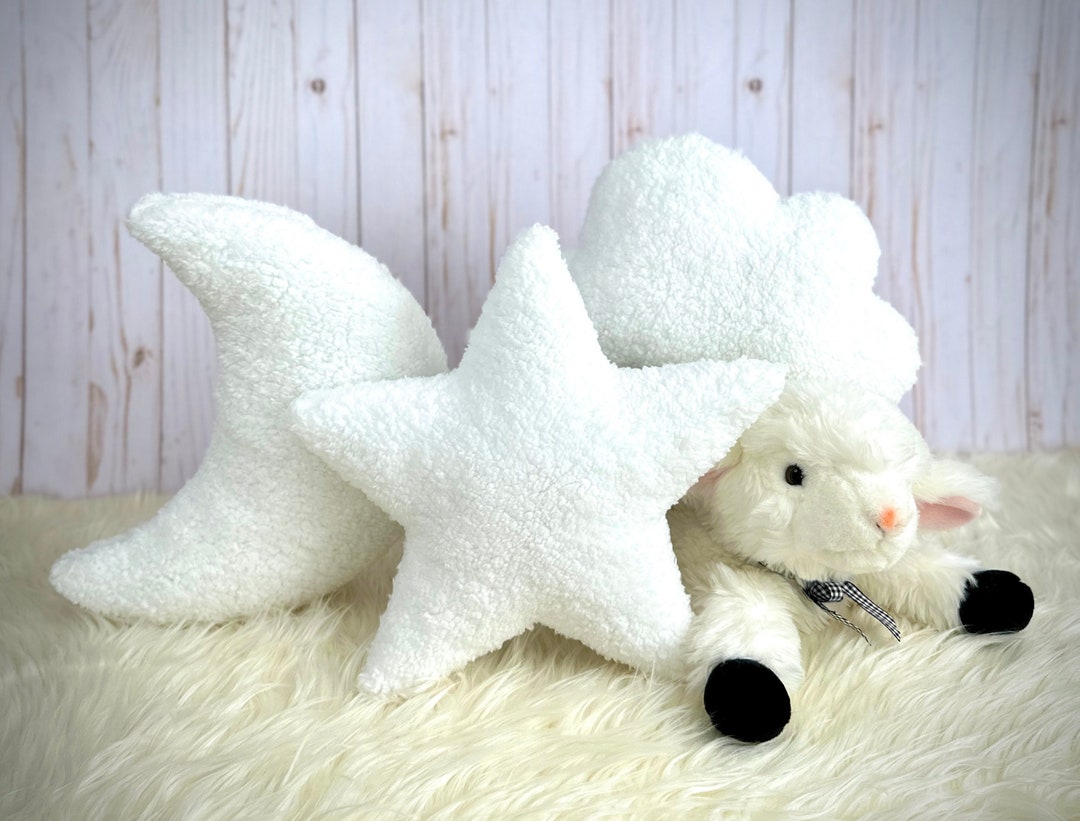 Bouclé Star Pillow, Sherpa Star, Star Cushion, Star Shape, Star Decor ...