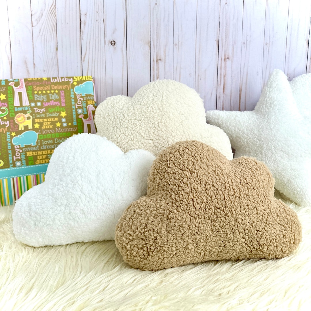 Sherpa Cloud Pillow, Sherpa Cloud, Cloud Cushion, Cloud Shape, Cloud ...