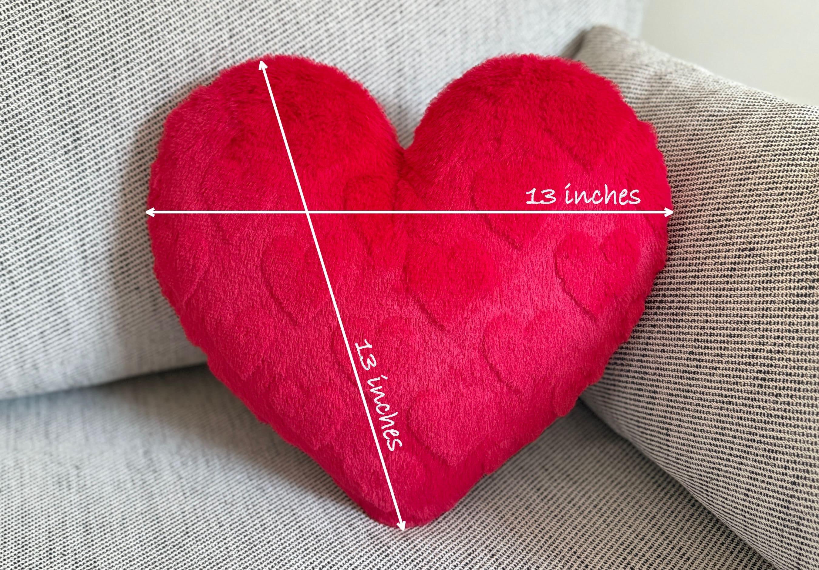 Faux Fur Heart Pillow: Sherpa Cuddle Cushion, Heart Pillows, Heart ...