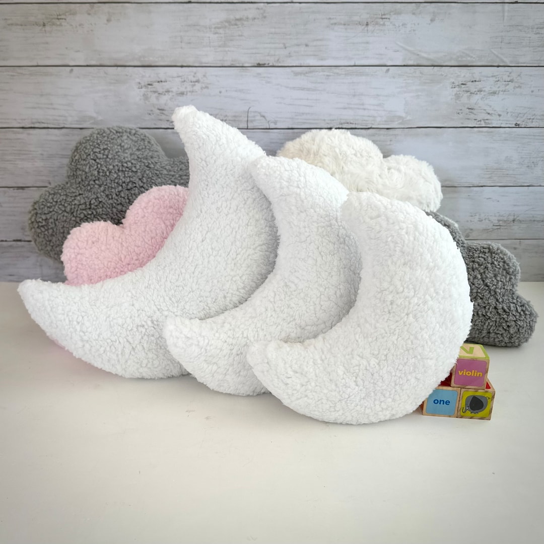 Moon Pillow,sherpa Moon Pillow,moon Cushion,moon Shape,moon Decor,girls ...