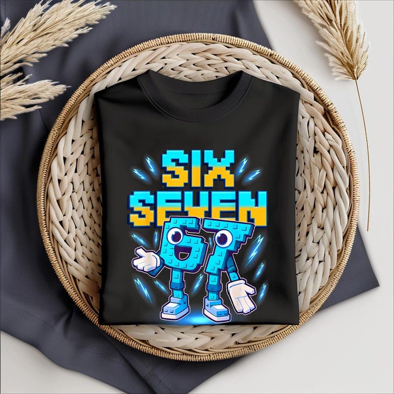 Six Seven 67 Gamer Shirt, Pixel Number Lore Hoodie, Retro Gaming ...
