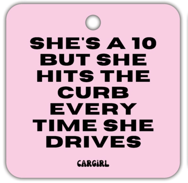 Pink she's a 10 but She Hits the Curb Every Time She - Etsy