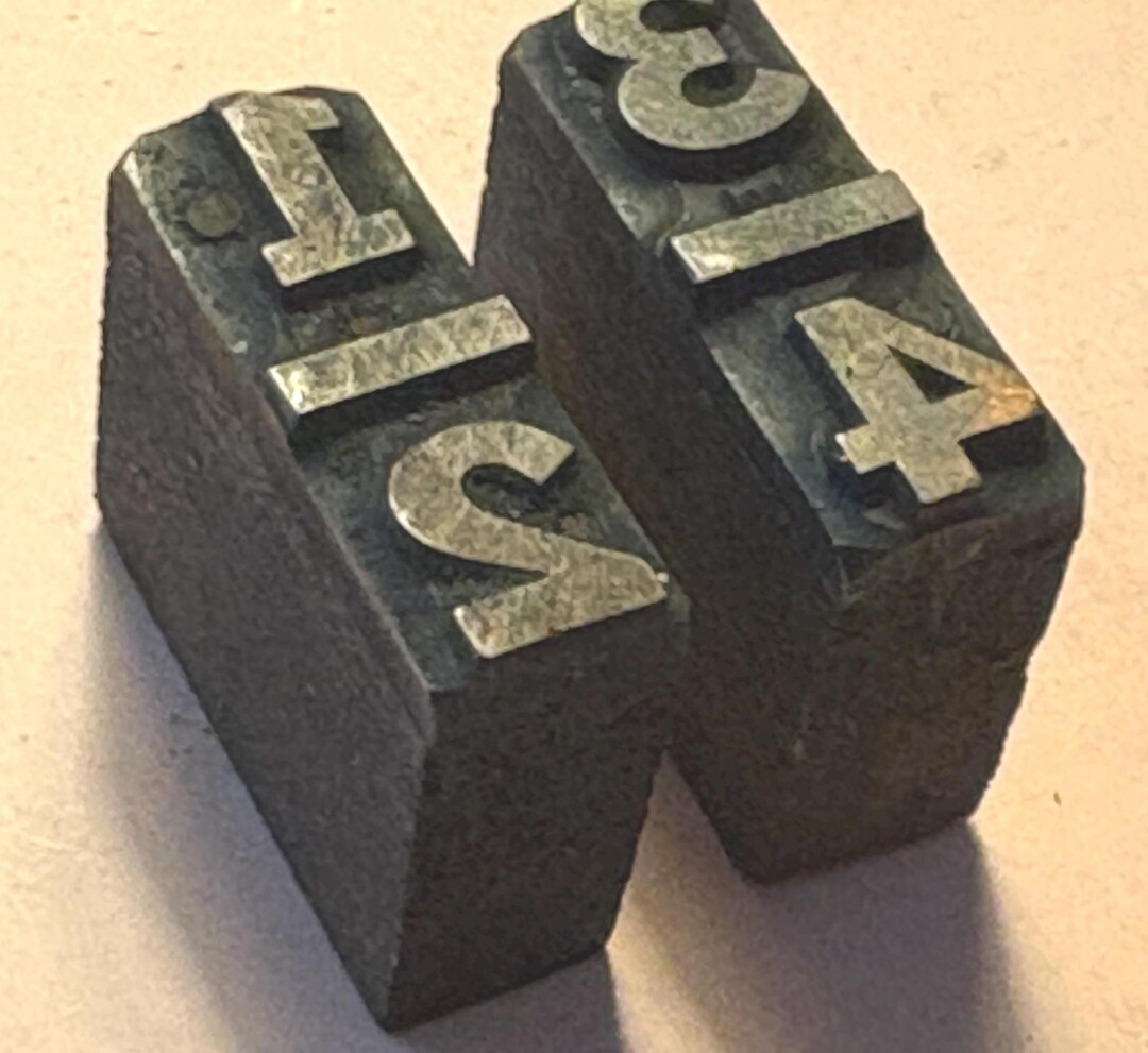 Vintage Wood/metal Letterpress Blocks: Letters, Symbols, Numbers and ...