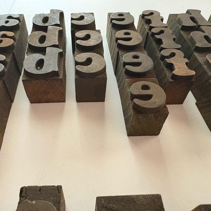 Letterpress Type - Etsy