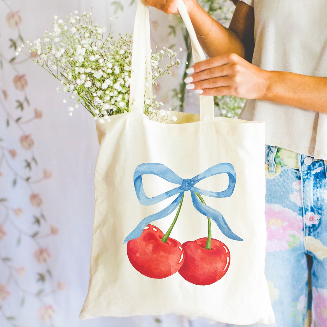 Coquette Cherry Tote Bag Coquette Tote Bag Cherry Bag Coquette ...