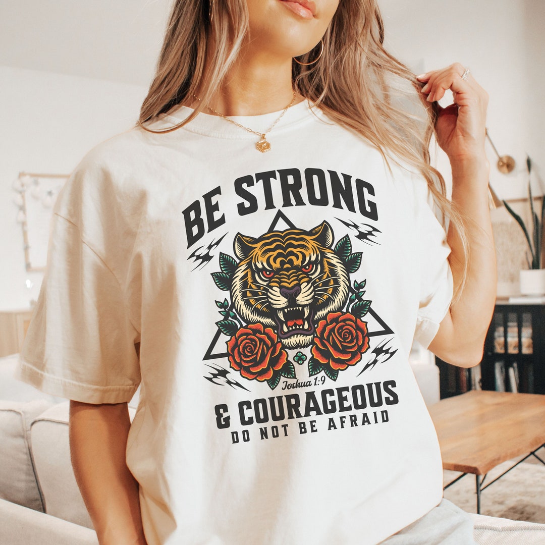 Retro Tiger Bible Verse Shirt Christian Merch Christian Graphic Tee ...