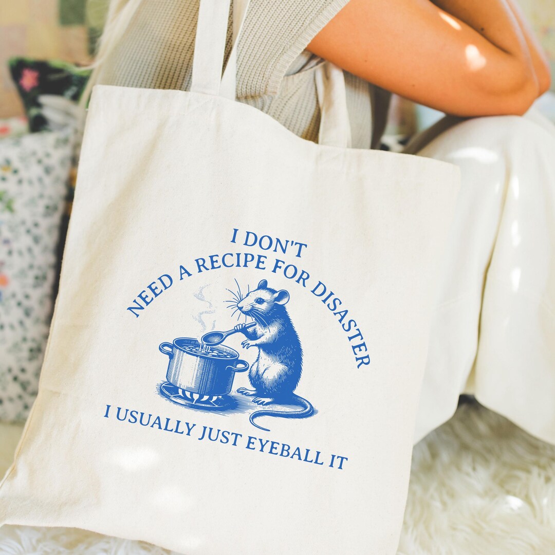 Funny Rat Tote Bag Meme Tote Bag Weird Canvas Tote Bag Fun Tote Bag ...